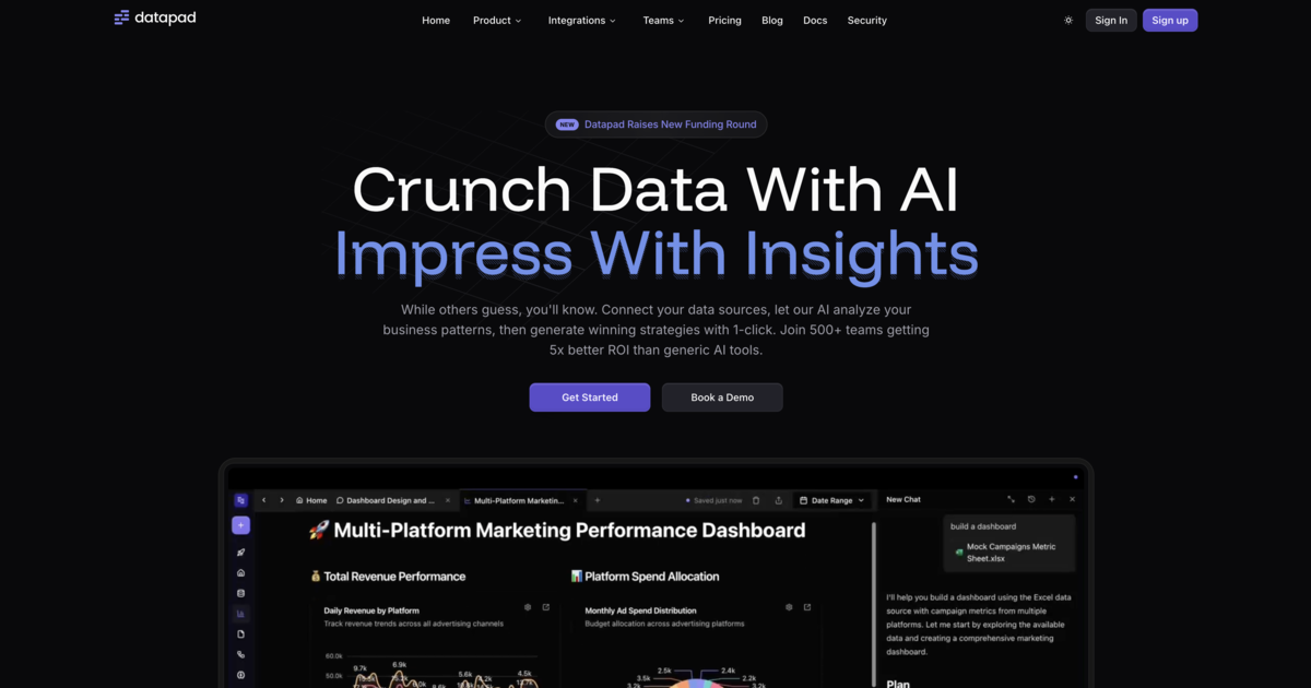 Datapad - 100% Autonomous AI Data Analyst